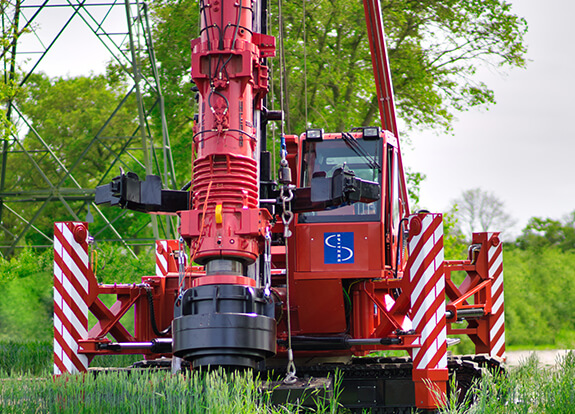 Gründungen Bahn Technik mit Gleisrammen und Landrammen